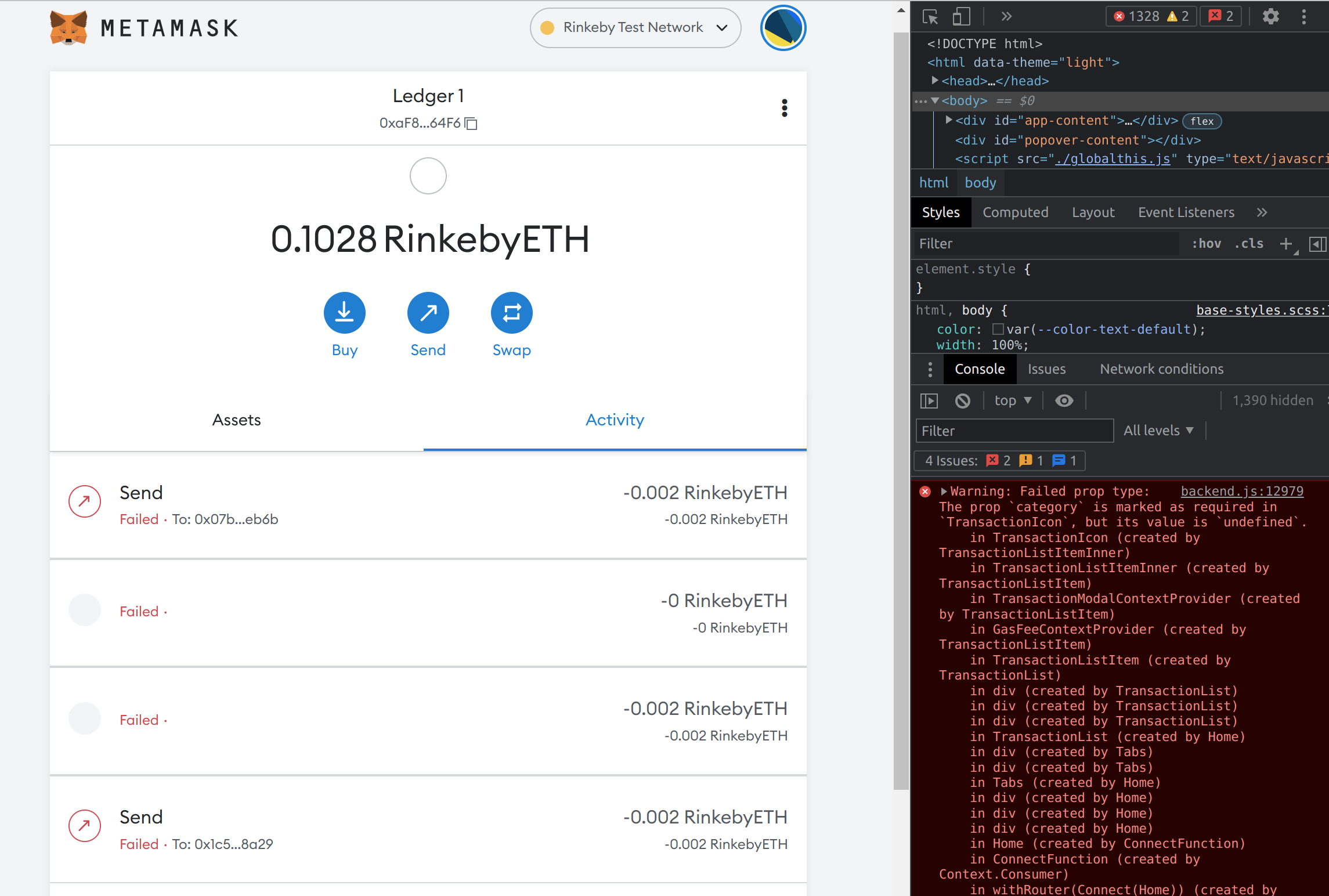 [Bug]: Cancelling or Speeding up Unconfirmed tx with Ledger causes to appear new tx entries ...
