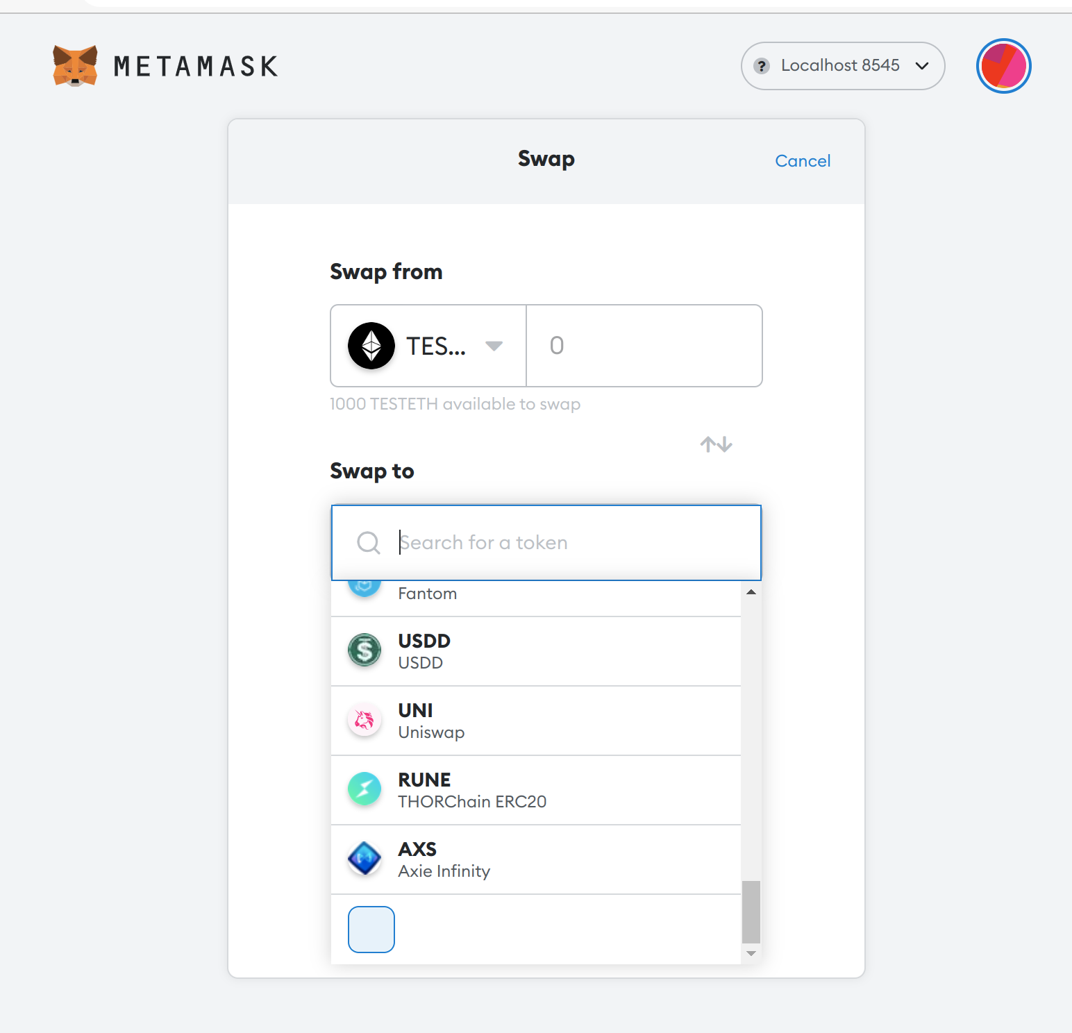 [Bug]: Swaps token list displays entry with a blue square · Issue #15044 · MetaMask/metamask ...