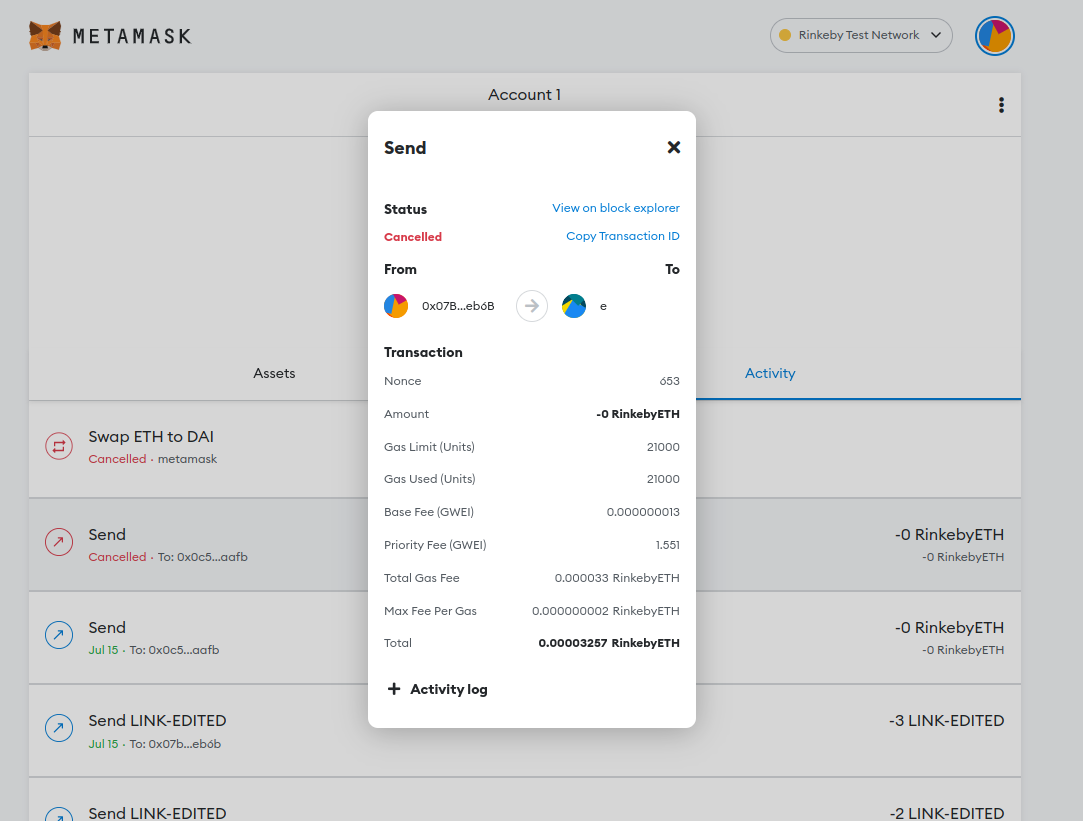 [Bug]: Cancelled Swap does not have a tx details popup · Issue #15256 · MetaMask/metamask ...