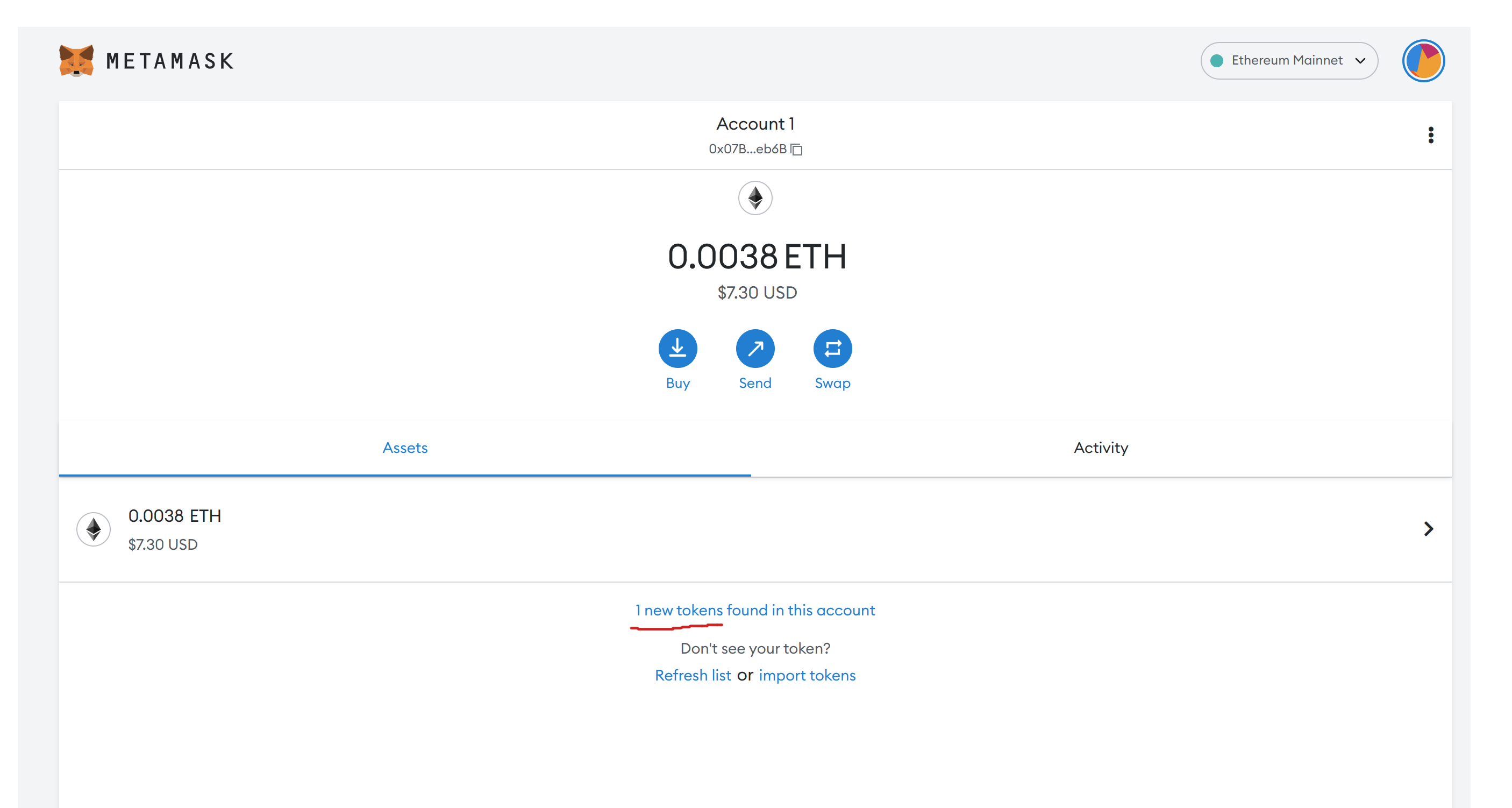 [Bug]: Token Detection displays word Token(s) always in plural, even when there is just 1 token ...