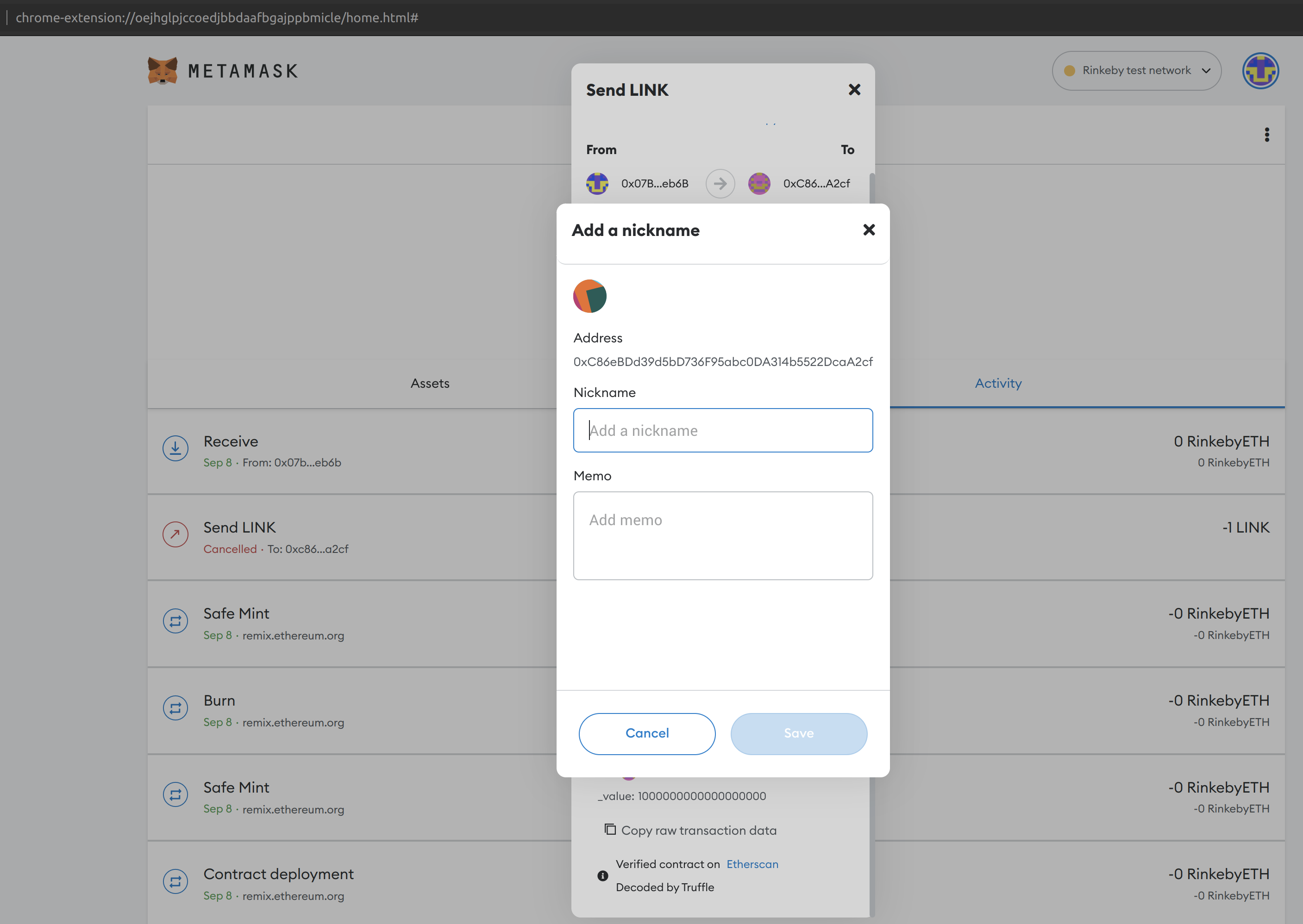 [Bug]: Blockies identicon is not displayed on Add/Edit Nickname when option is enabled · Issue ...