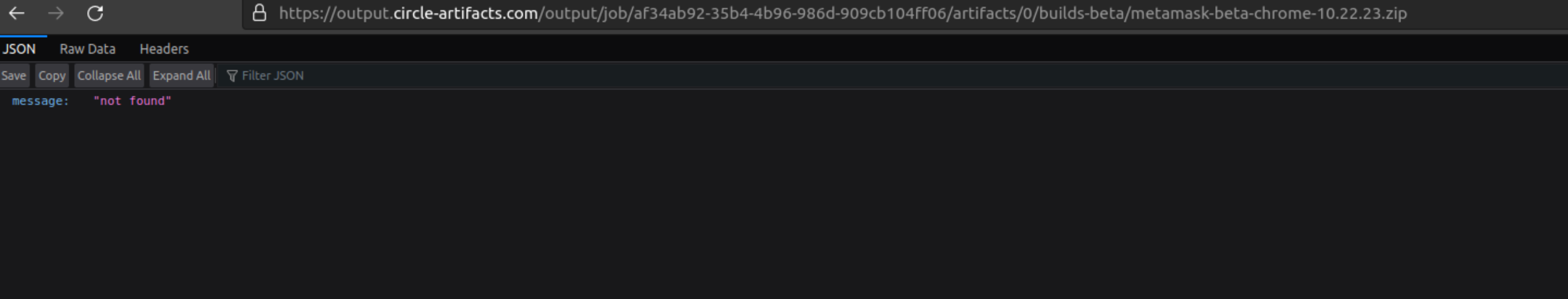 Metamaskbot Uploaded Links For Beta And Flask Builds Are Broken · Issue 16615 · Metamask