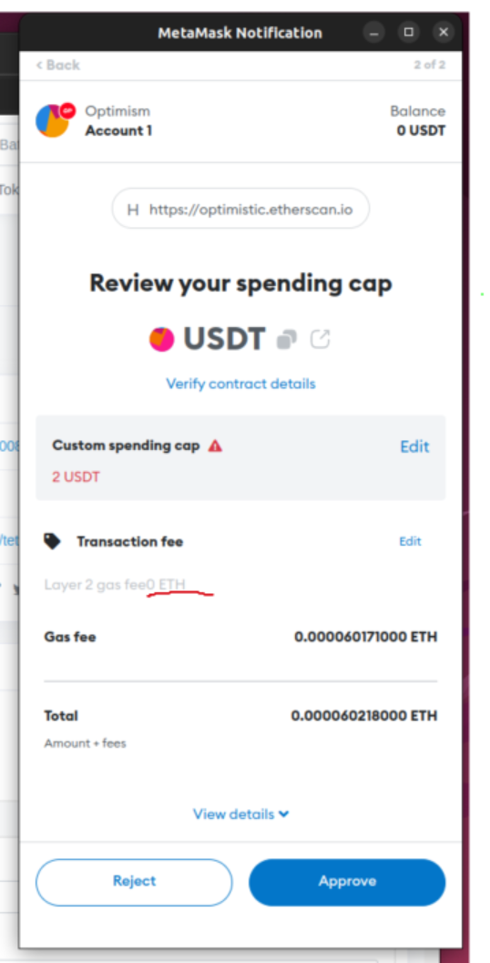 [Bug]: Optimism fee on Approve ERC20 Confirmation screen displayed with wrong alignment (on the ...