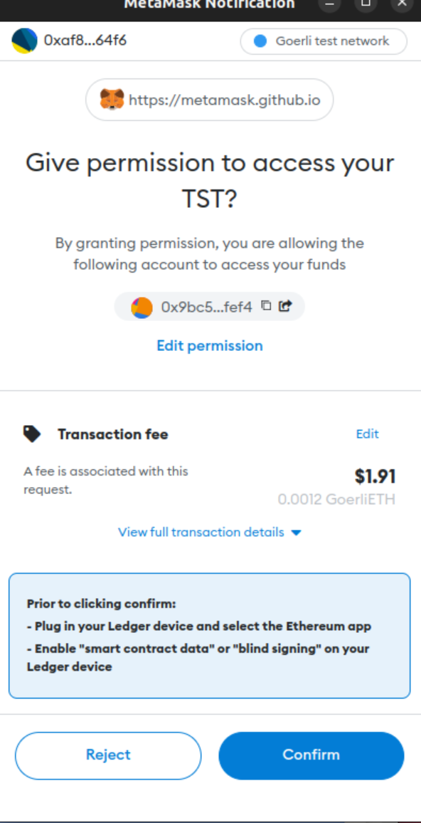[Bug]: Approve an ERC20 Token does not display the Hardware Wallet info section while using a ...