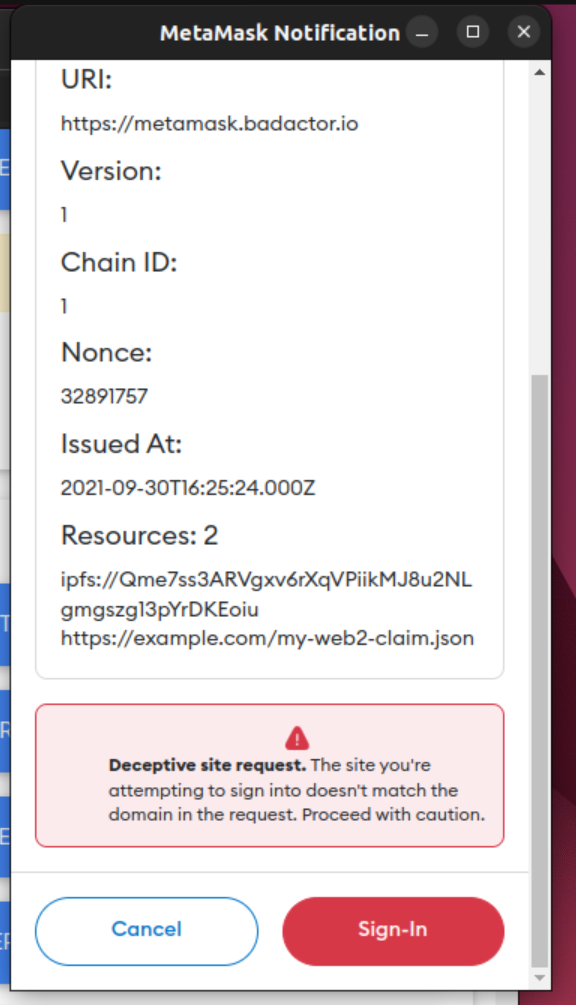 [Bug]: SIWE Warnings display symbols miss-aligned · Issue #17510 · MetaMask/metamask-extension ...