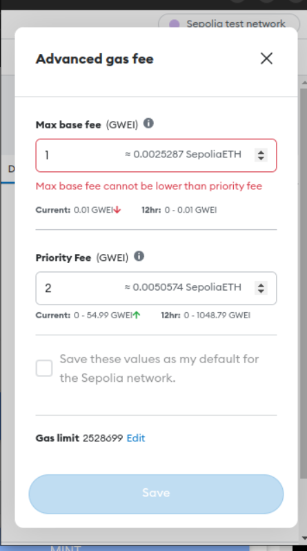 [Bug] `Transaction error: maxFeePerGas cannot be less than maxPriorityFeePerGas` · Issue #7115 ...