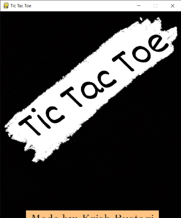 GitHub - krishrustagi/TicTacToe-PyGame: A 2-player game made using pygame. Built from Scratch!