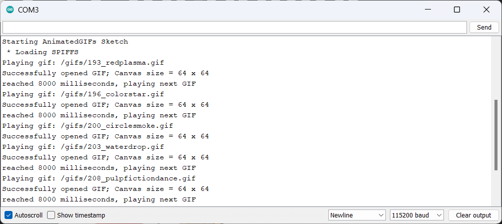 GIFs not looping for 8 seconds in AnimatedGIFPanel_SPIFFS example · Issue #436 · mrcodetastic ...