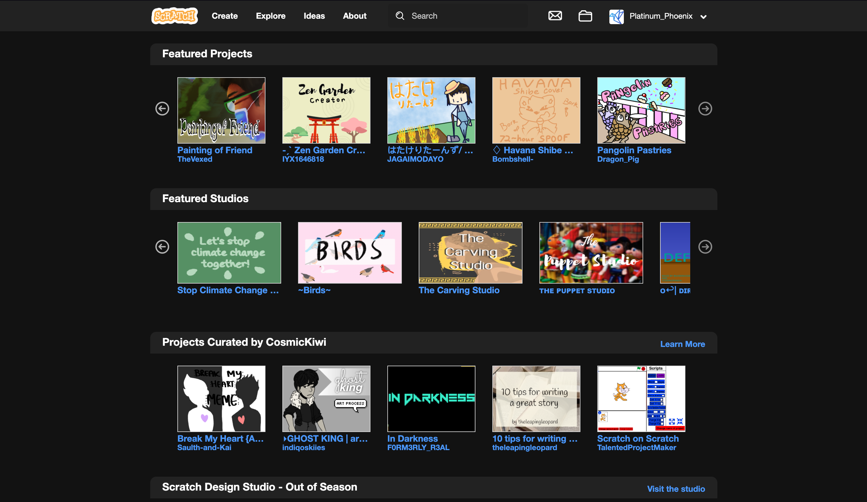 Scratch Homepage Dark-Theme · Issue #263 · ScratchAddons/ScratchAddons ...