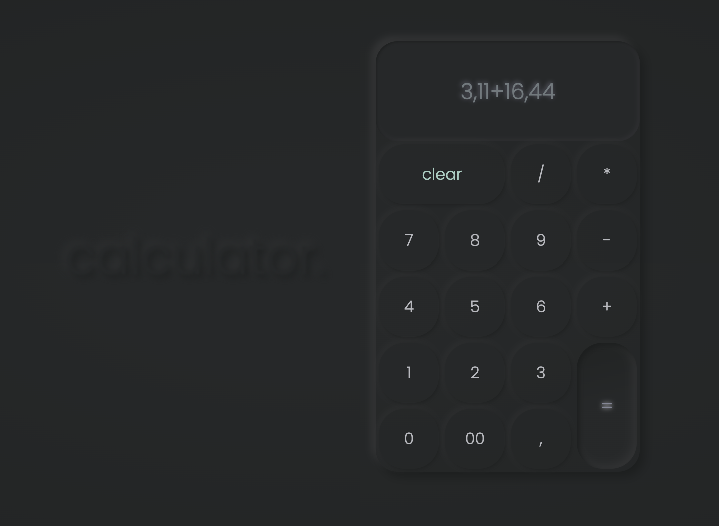 GitHub - nglmn/neomorphic_calculator
