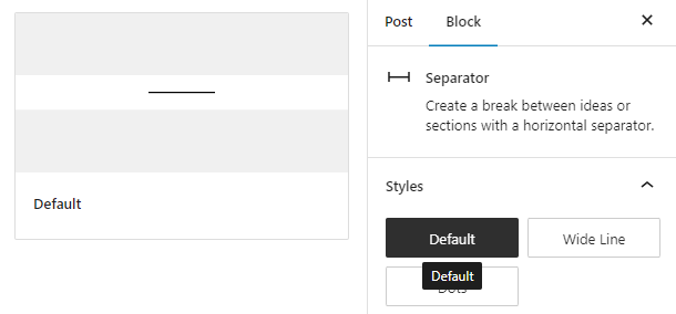 Seperater block styles option is not visible proper · Issue #38736 ...