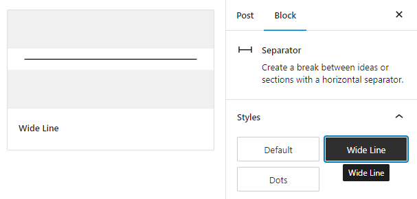Seperater block styles option is not visible proper · Issue #38736 ...