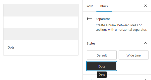 Seperater block styles option is not visible proper · Issue #38736 ...