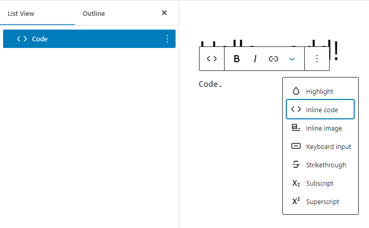 Convert a Paragraph containing a Code element, get double-coded output ...