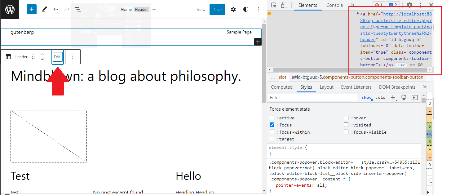 Block Toolbar: Double focus outline applied to anchor element button · Issue #46757 · WordPress ...