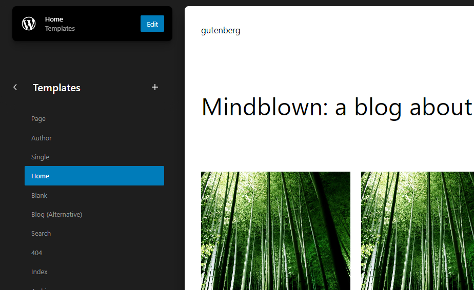 Browse Mode Highlight Template Or Template Part When Selecting From Each Section · Issue 46136