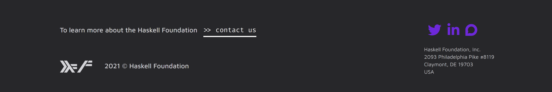 HF address on website · Issue #88 · haskellfoundation/haskellfoundation.github.io · GitHub