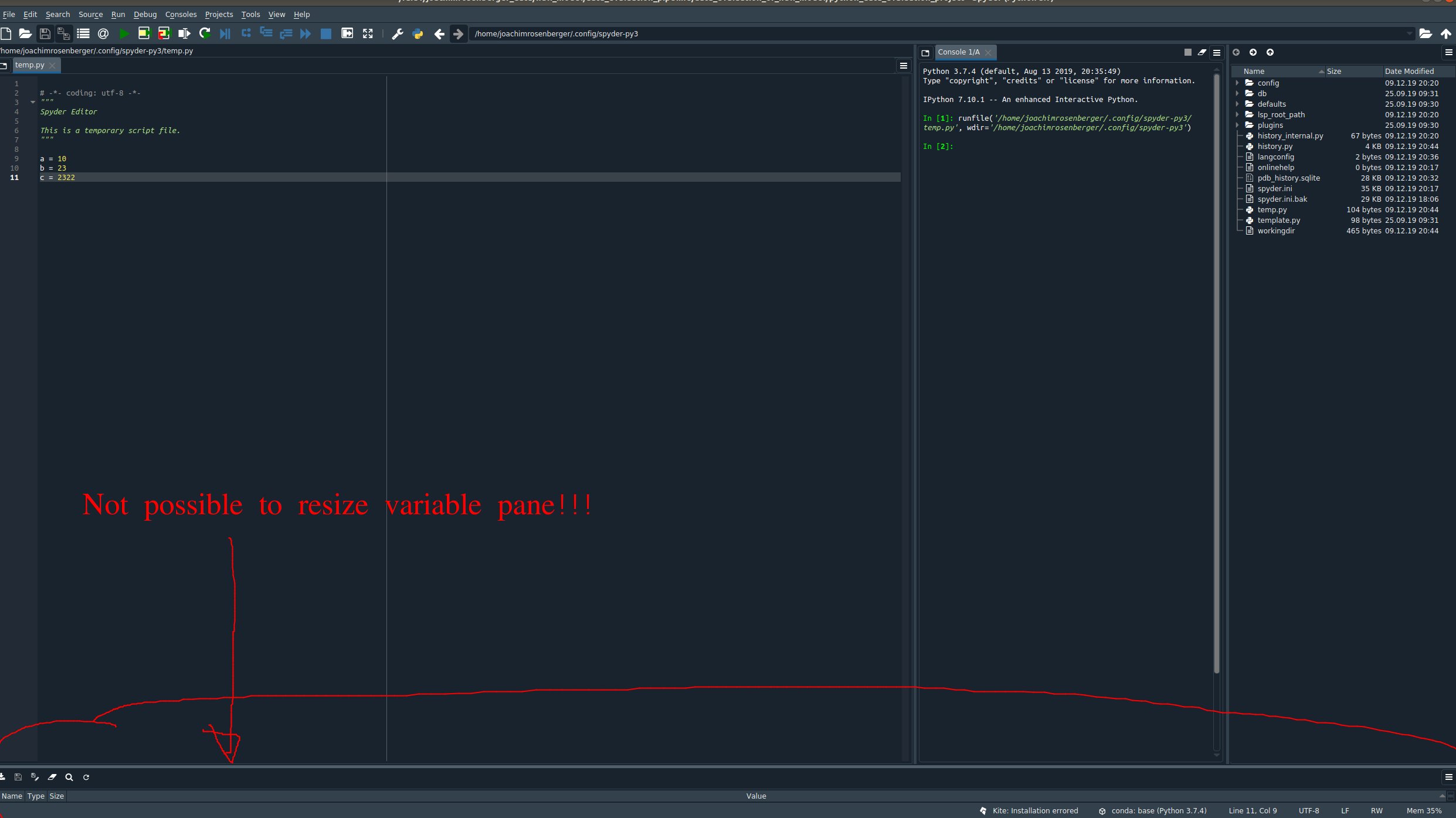 Panes can not be resized or positioned individualy like was the case in ...