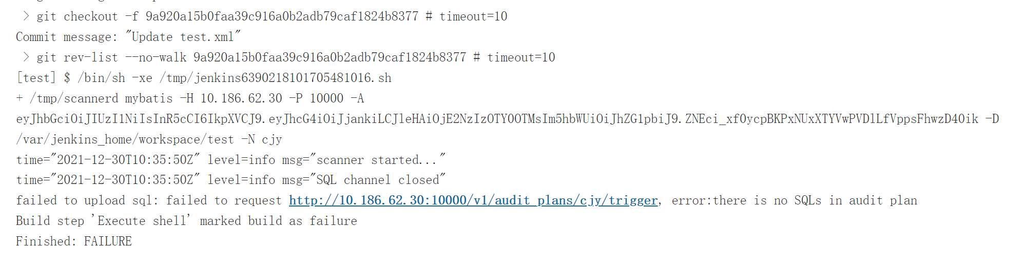 当开启索引优化规则时，jenkins脚本运行失败 · Issue #180 · actiontech/sqle · GitHub