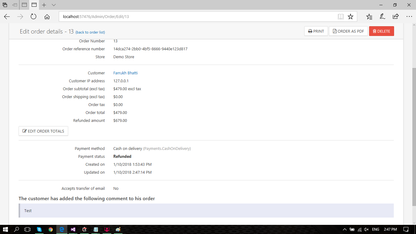 Complete Refunding an order that is already partially refunded · Issue #1348 · smartstore ...
