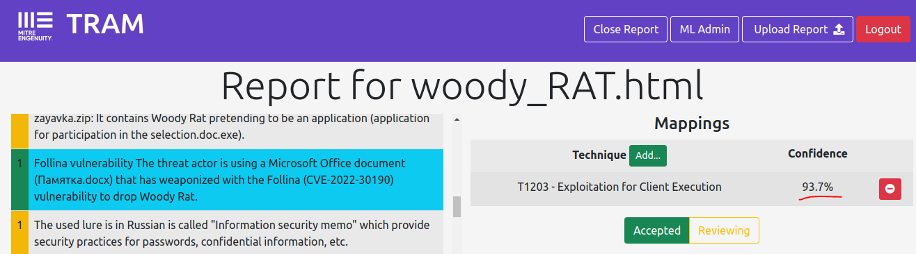 GitHub - sscretchen/ctireports: Analyzing CTI reports with TRAM and the MITRE ATT&CK framework