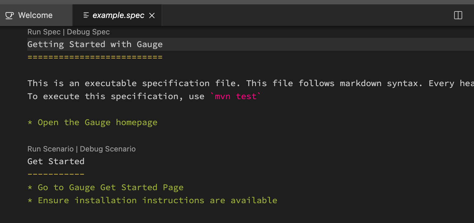 Why on vscode, we do not see the "Debug Spec" option · Issue #628 · getgauge/gauge-vscode · GitHub
