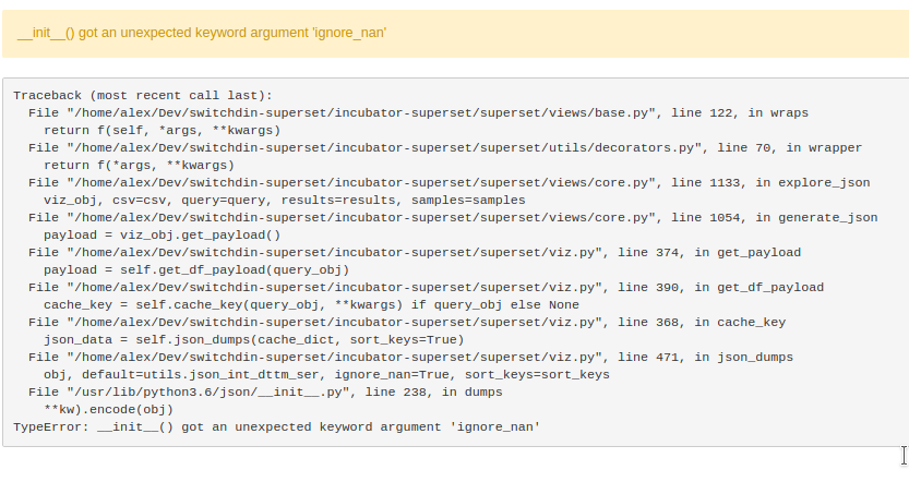 __init__() got an unexpected keyword argument 'ignore_nan' · Issue ...
