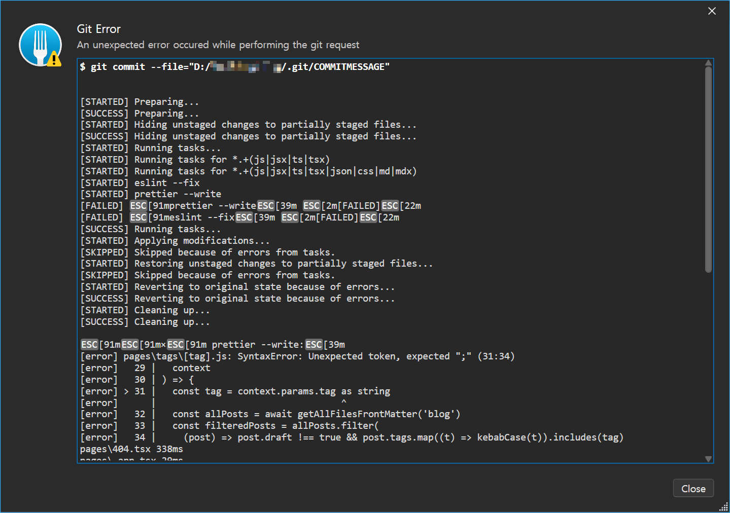 [Feature Request] Color escape code support in error results · Issue #1406 · fork-dev/TrackerWin ...