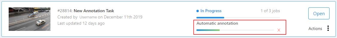 CVAT new UI: progress bar of the automatic annotation is not displayed on the task page · Issue ...