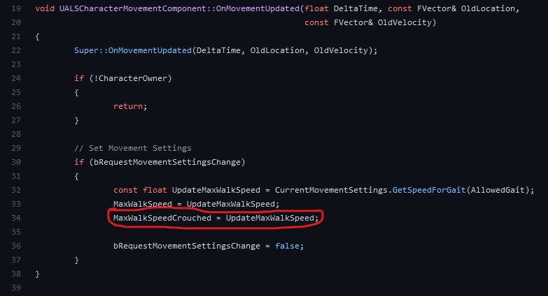 Crouching Speed Issues · Issue #218 · ShadowfallStudios/ALS-Community · GitHub