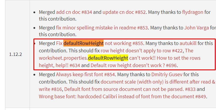 [BUG] Worksheet property defaultRowHeight not works · Issue #1836 · exceljs/exceljs · GitHub