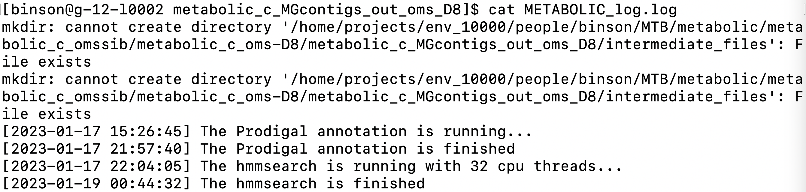 No update results after the hmmsearch finished · Issue #119 · AnantharamanLab/METABOLIC · GitHub