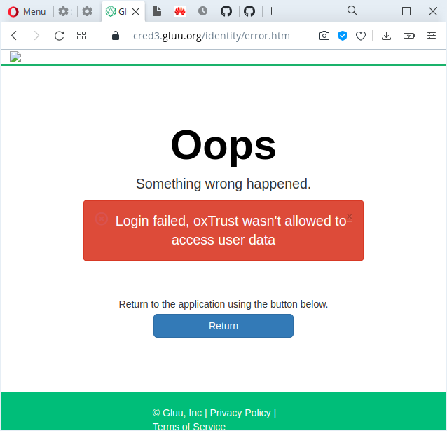 Error "oxTrust wasn't allowed to access user data" shown · Issue #1472 · GluuFederation/oxAuth ...