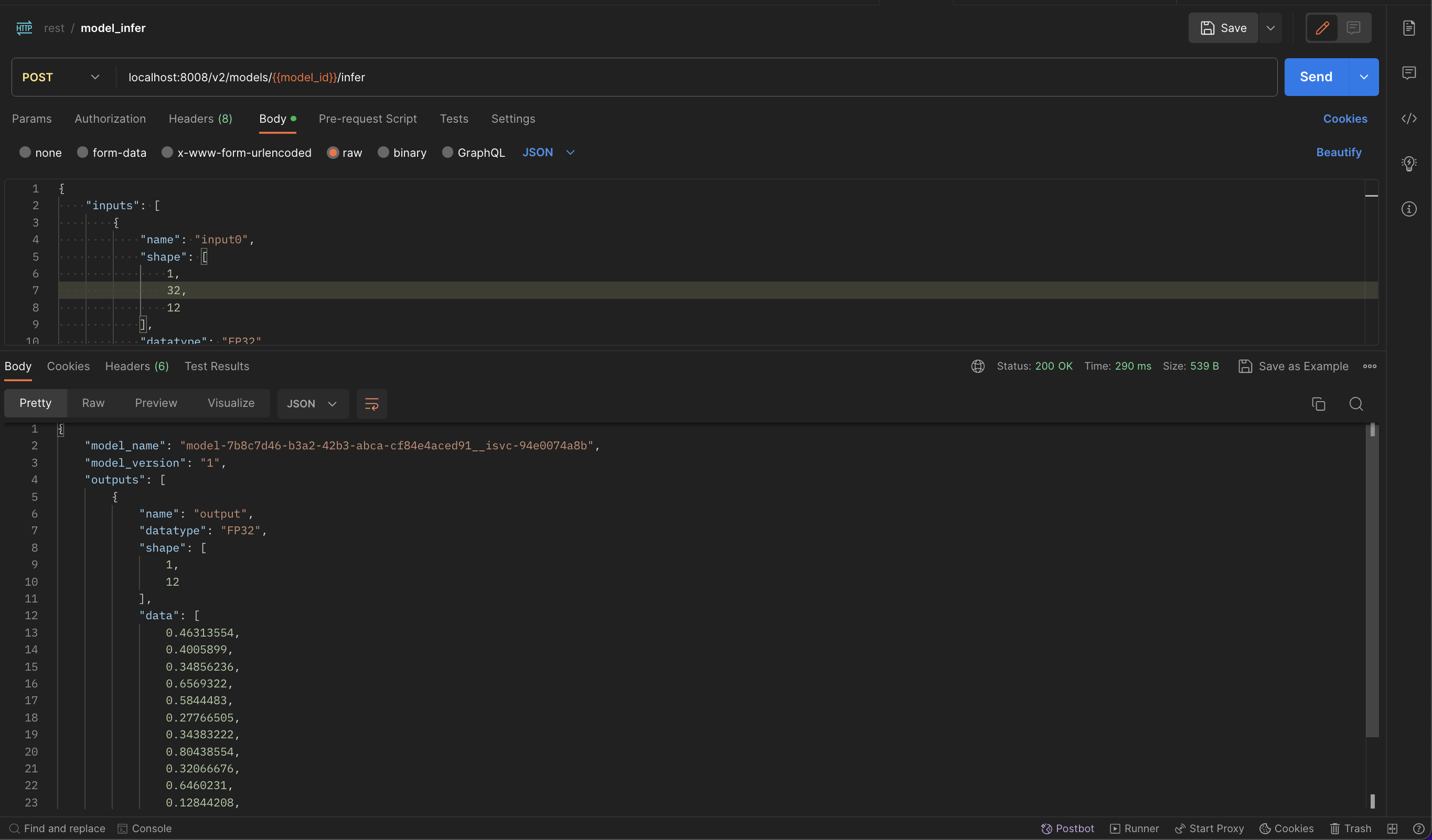 Triton Inference Server doesn't return any values when using gRPC protocol but RESTful does ...