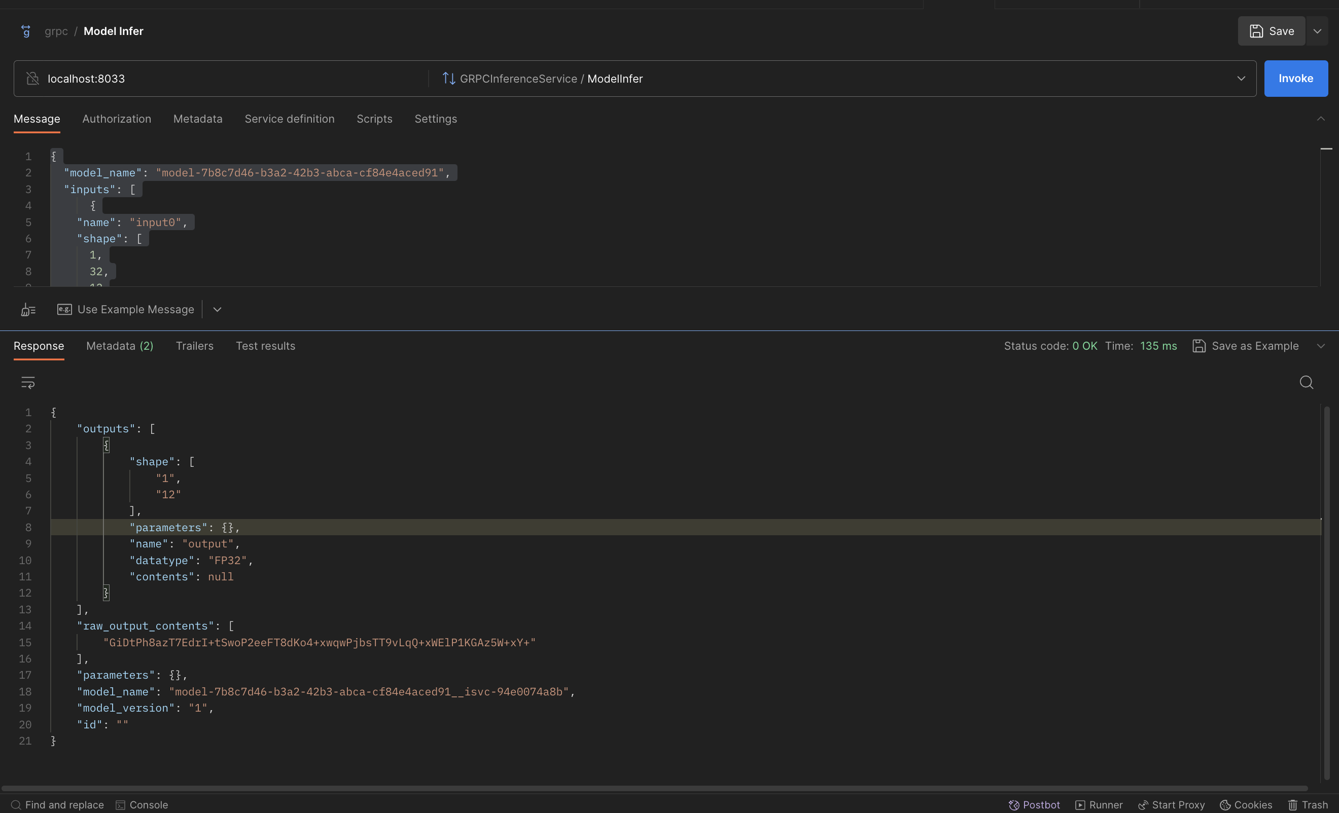 Triton Inference Server doesn't return any values when using gRPC protocol but RESTful does ...