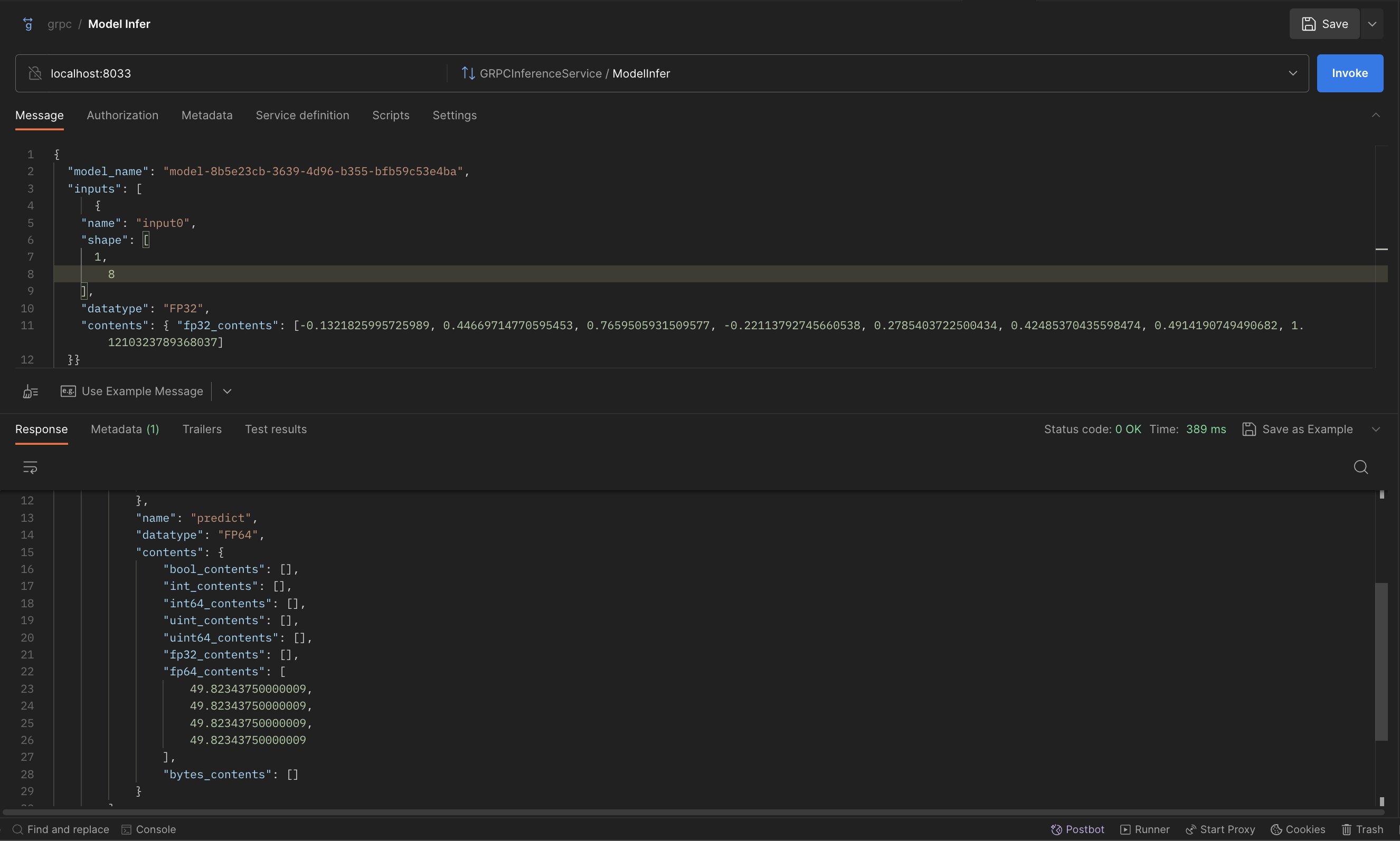 Triton Inference Server doesn't return any values when using gRPC protocol but RESTful does ...