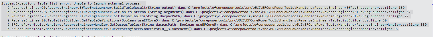 Exception · Issue #454 · ErikEJ/EFCorePowerTools · GitHub