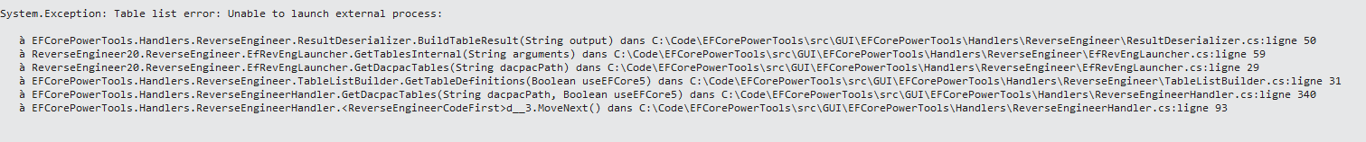 Exception · Issue #454 · ErikEJ/EFCorePowerTools · GitHub