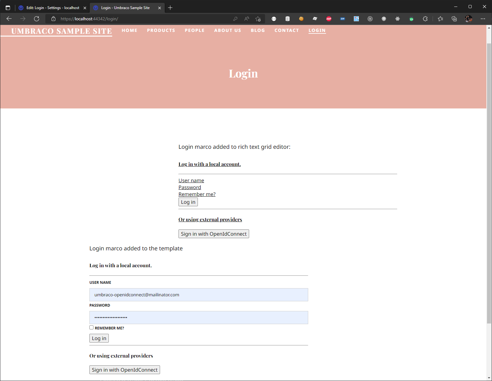 Login macro rendered incorrectly in rich text grid editor. · Issue #12837 · umbraco/Umbraco-CMS ...