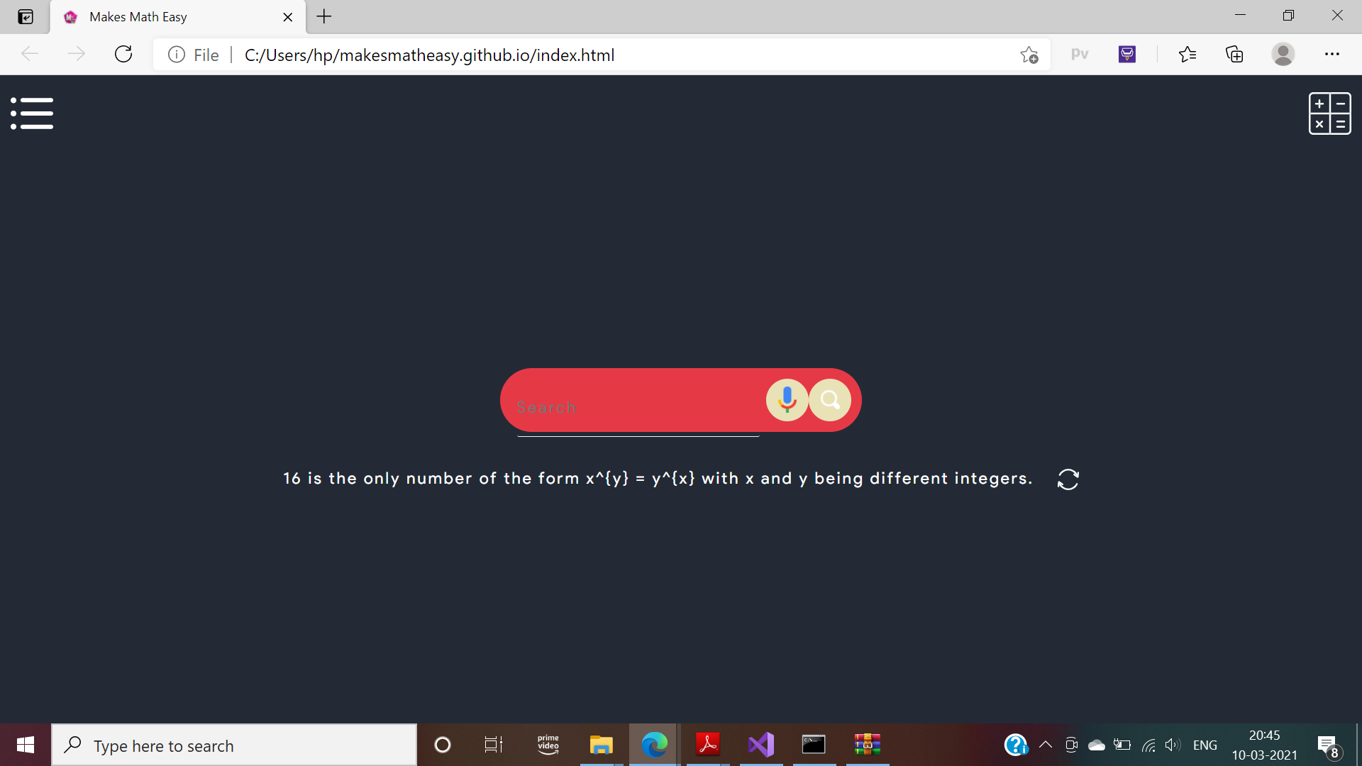 add animation on search bar and background · Issue #44 · makesmatheasy/makesmatheasy · GitHub