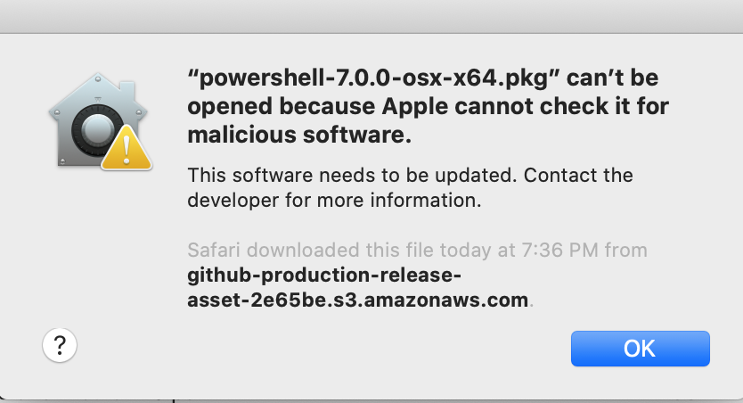 Macos Package Sometimes Is Blocked On Macos · Issue 10874 · Powershellpowershell · Github