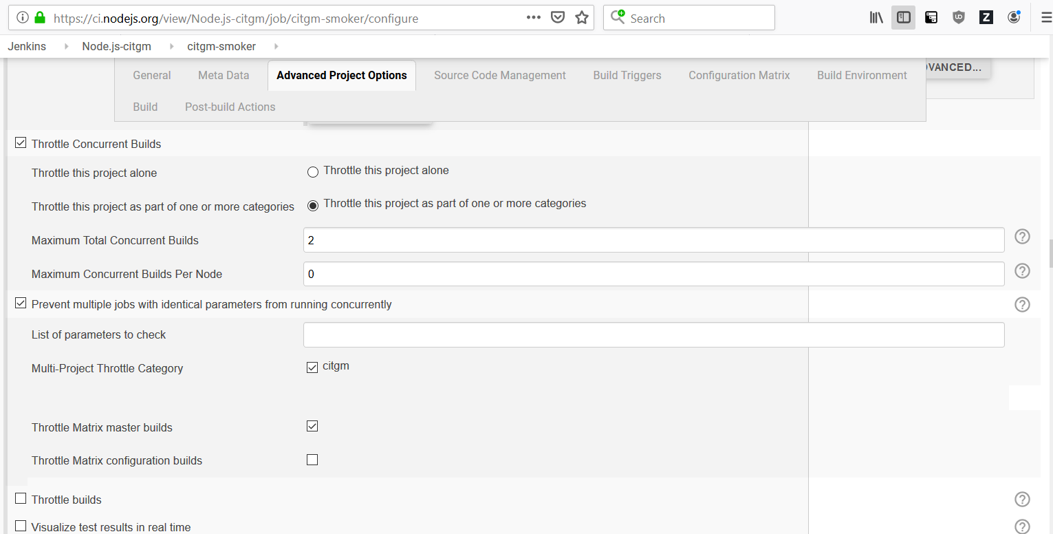 Allow for parallel CITGM · Issue #1882 · nodejs/build · GitHub