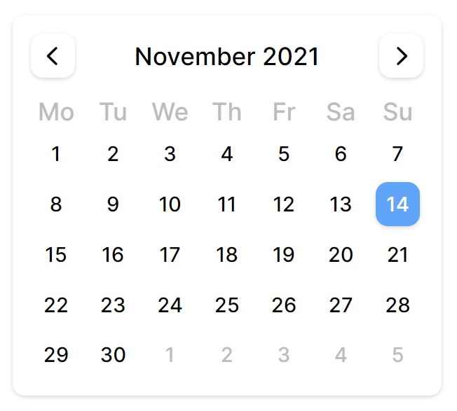 Beautiful Minimal And Accessible Date picker For React