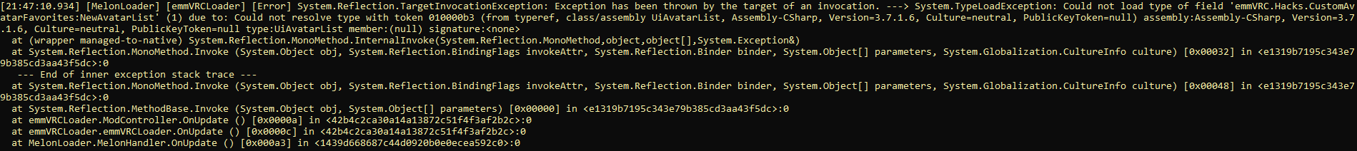 [Bug] [SOLVED] emmVRC doesn't launch properly on my client and gives ...