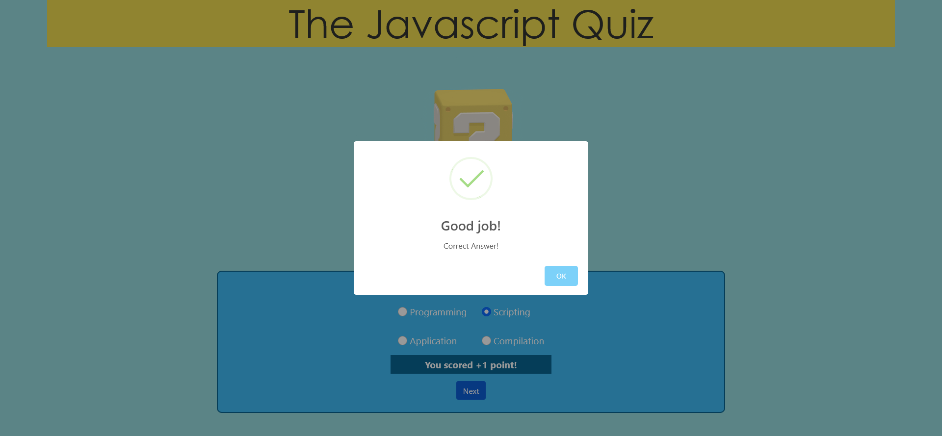 GitHub - Gokul221/Quiz-App: Simple JavaScript Quiz Page using HTML, CSS, JavaScript.