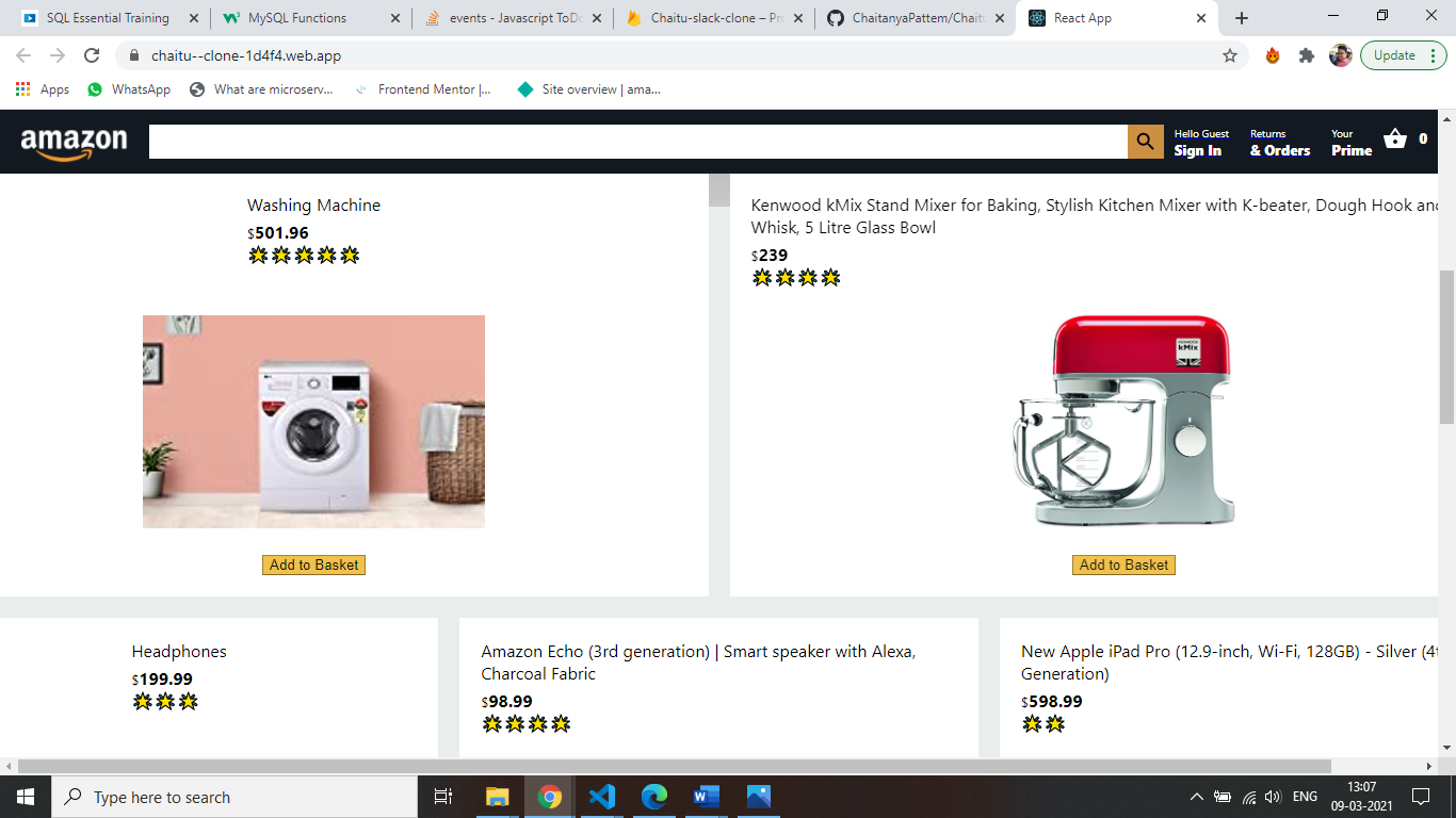 GitHub - ChaitanyaPattem/Chaitu-amazon-clone: Amazon clone website with full authentication