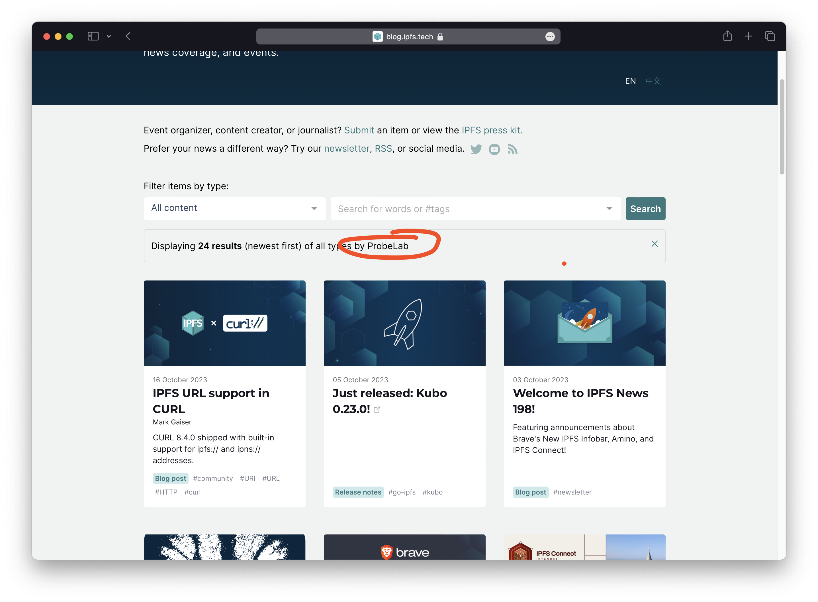 Navigating from post to author page shows no content or too much · Issue #639 · ipfs/ipfs-blog ...