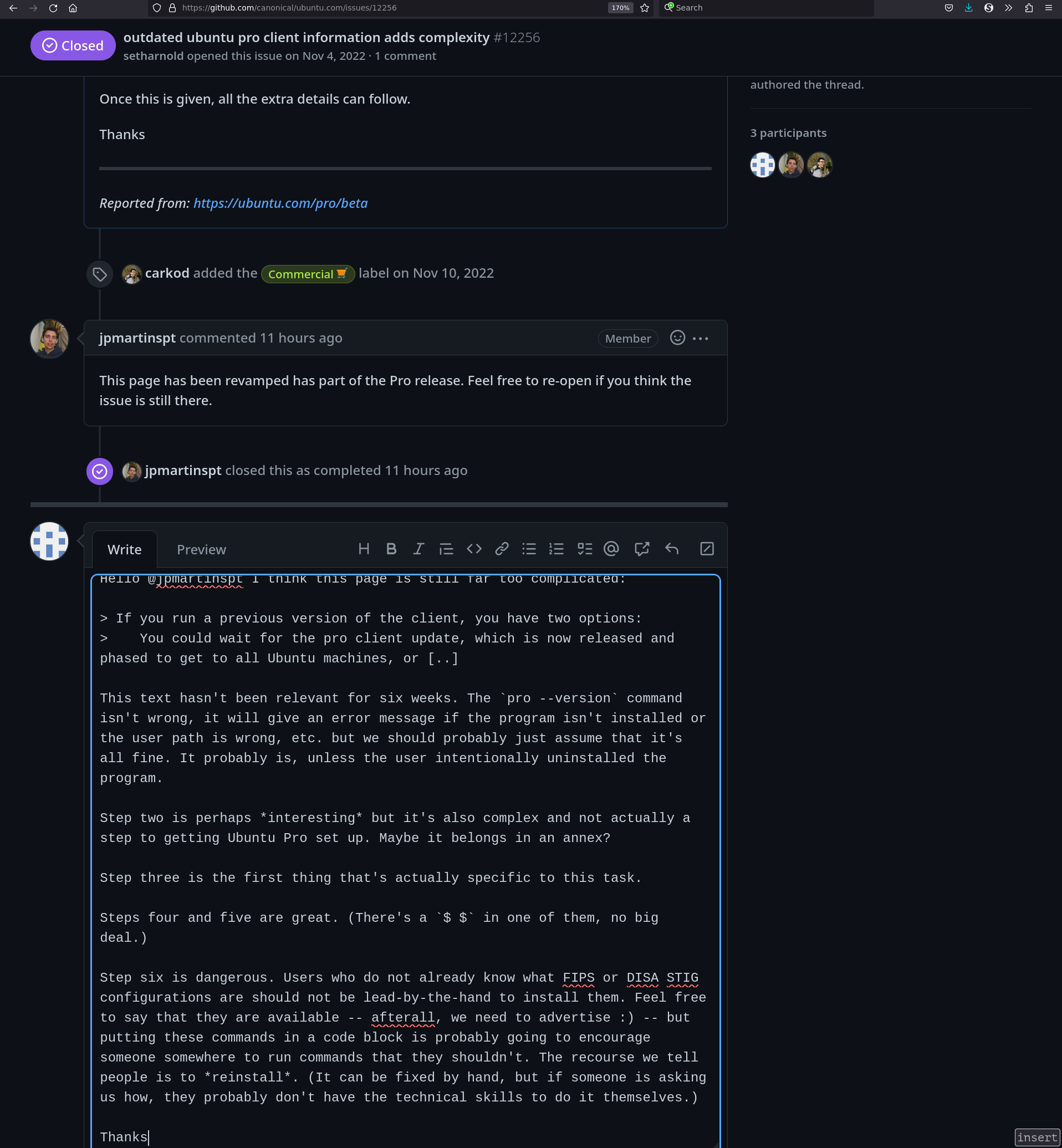 Forcibly scrolled to the bottom when entering a comment · community · Discussion #50773 · GitHub