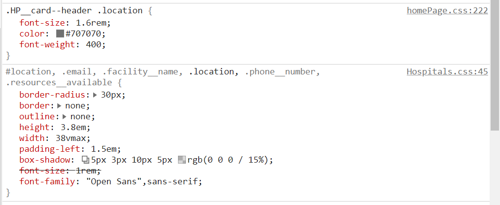 Home Page Hospital Card is being rendered weirdly · Issue #124 ...