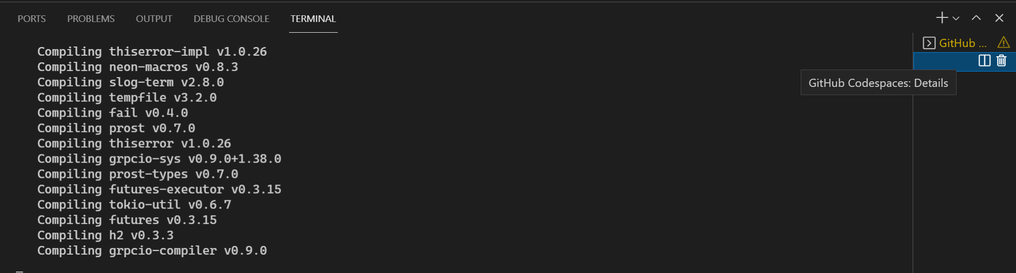 GitHub Codespaces: Details has no Icon · Issue #128285 · microsoft ...